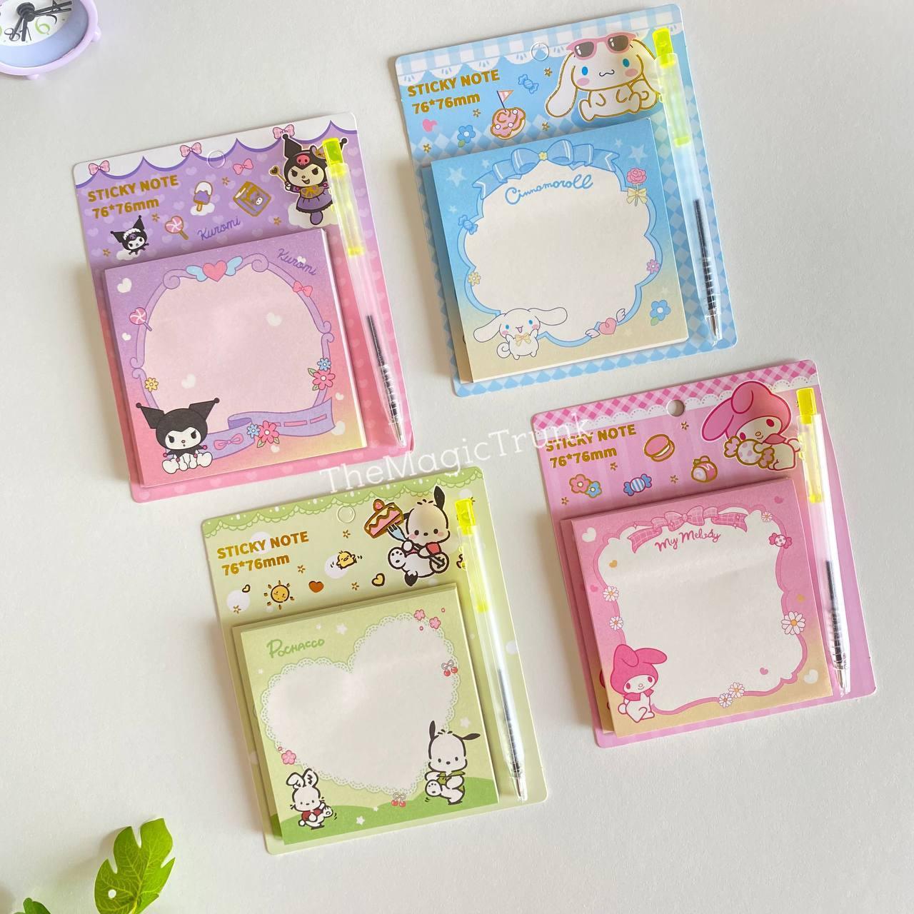 Sanrio Sticky Notes With Pen ( 1pc ) – The Magic Trunk