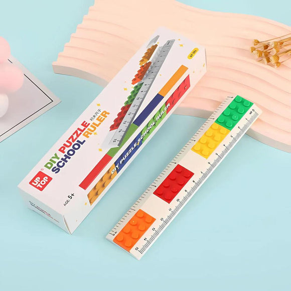DIY Lego Puzzle School Ruler Scale ( 1pc ) – The Magic Trunk