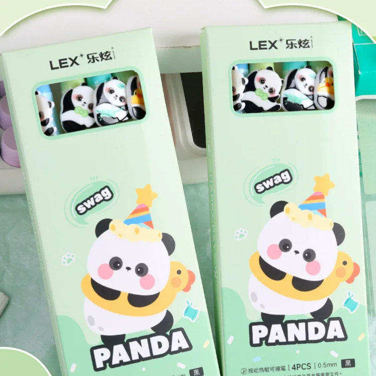 Panda Erasable BlueGel Pen Set ( 4pcs ) – The Magic Trunk