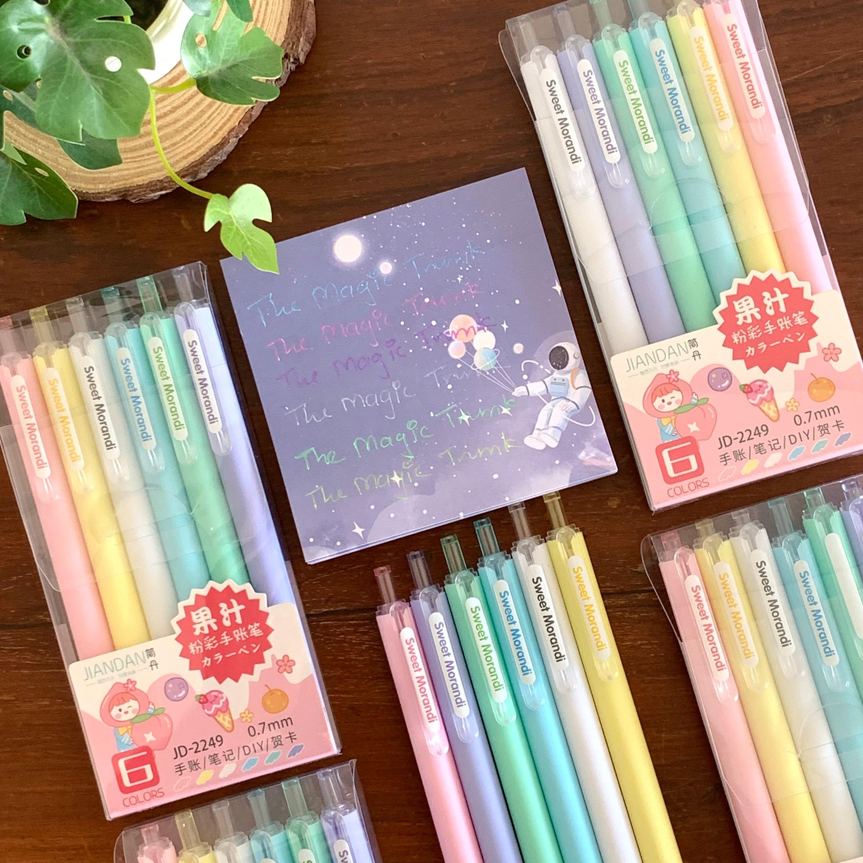 Pastel Color Gel Pen Set ( 6 pcs ) – The Magic Trunk