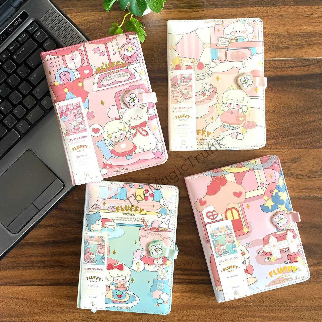 Kawaii Fluffy Magnetic Strap Diary ( 1 pc ) – The Magic Trunk